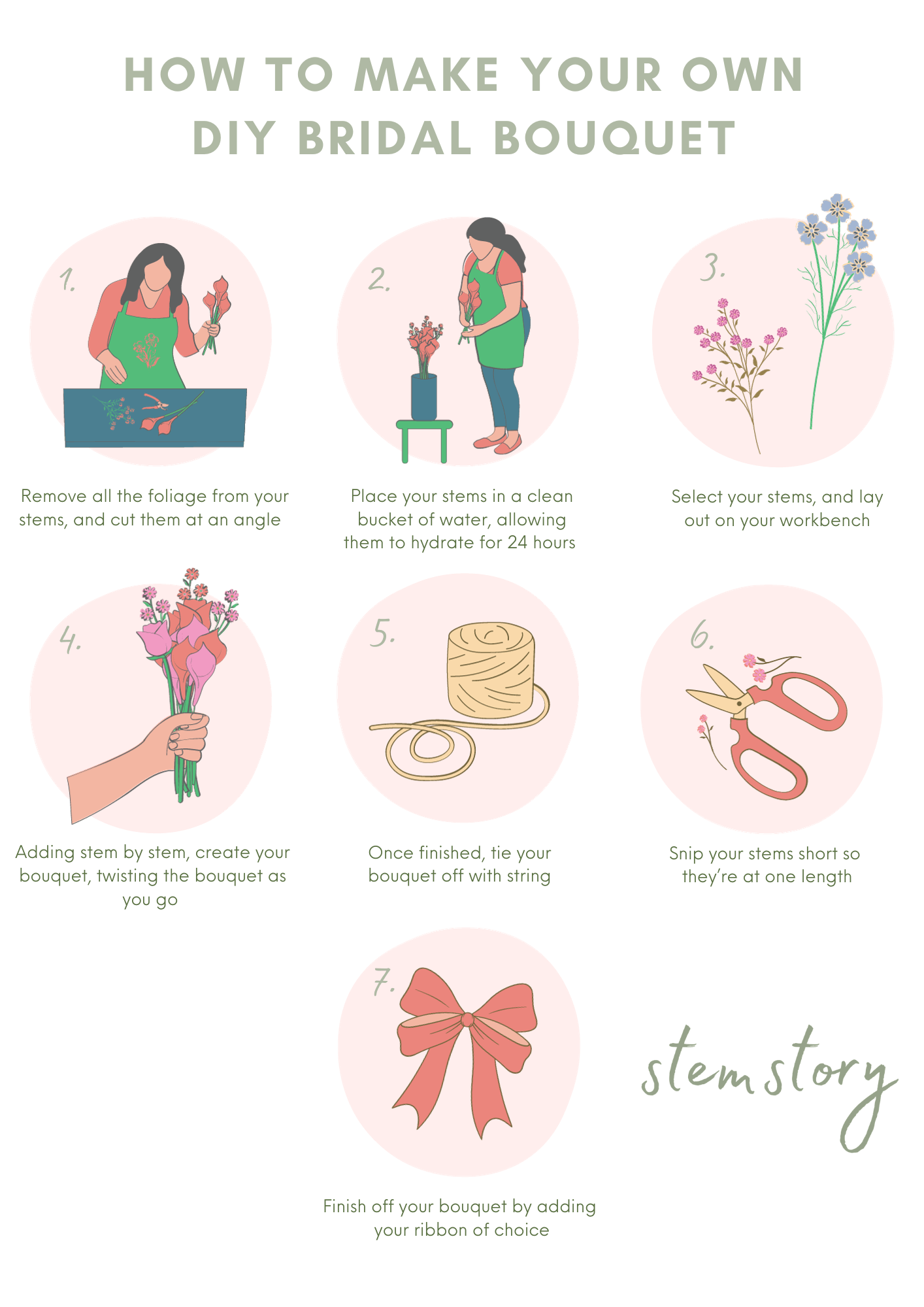 How To Make A DIY Wedding Bouquet (With Video) | Stem Story