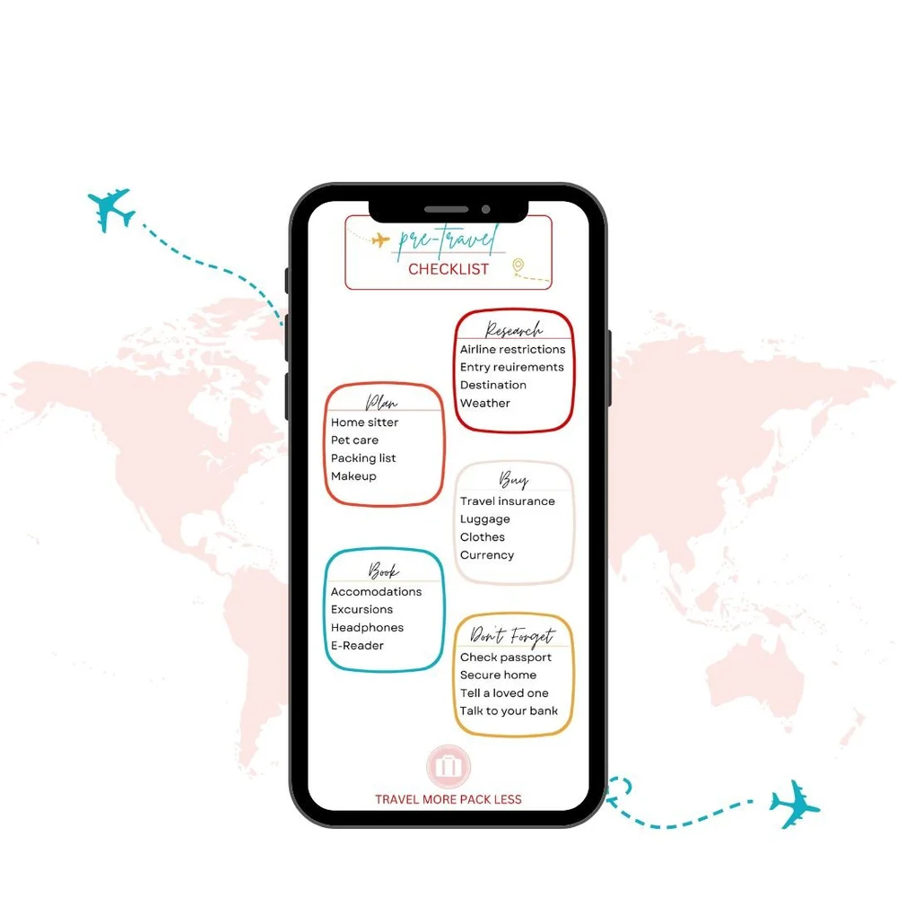 Pre-Travel Checklist: Must-Do tasks — Travel More. Pack Less
