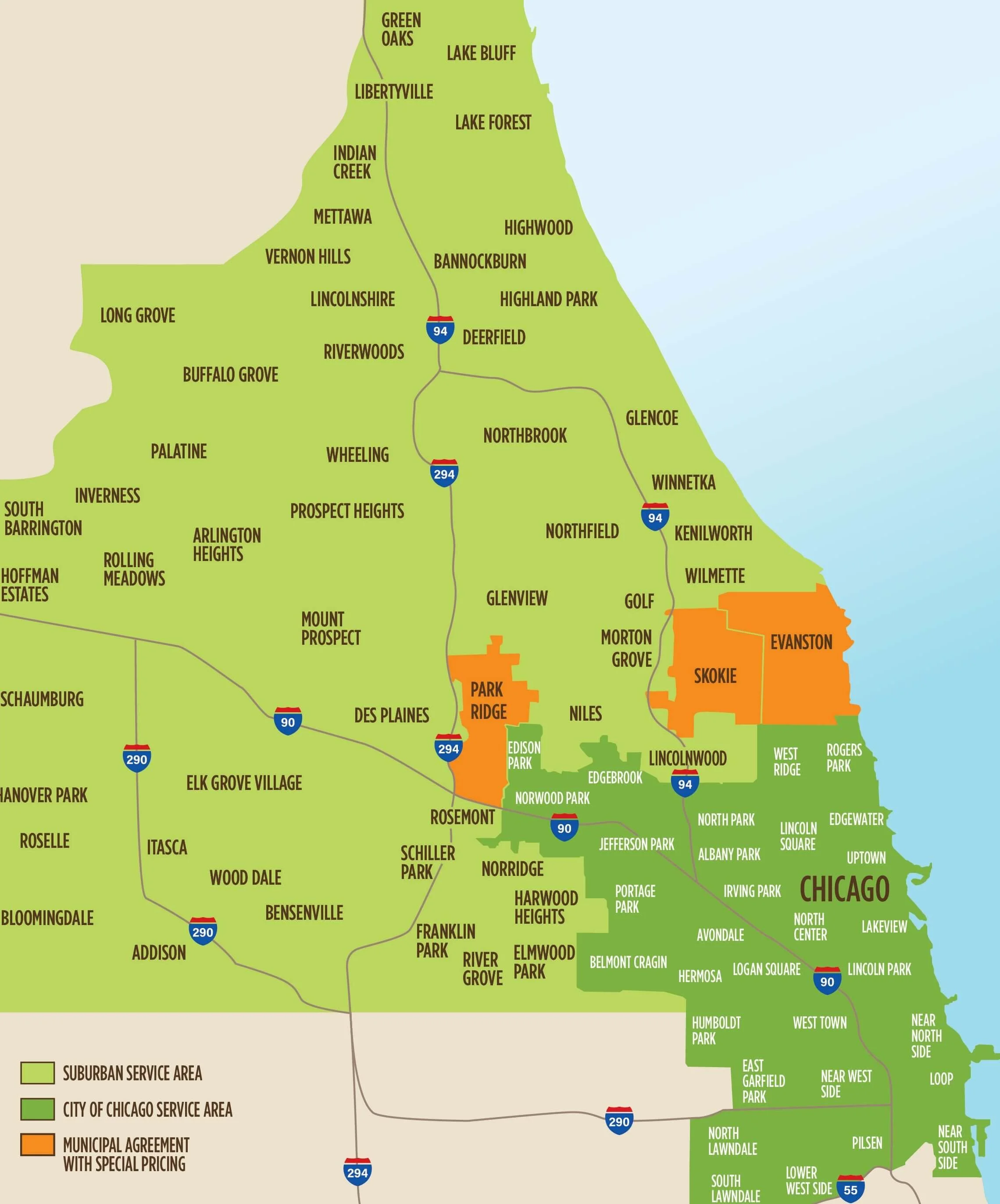 Compost collection service area | Collective Resource Compost Cooperative