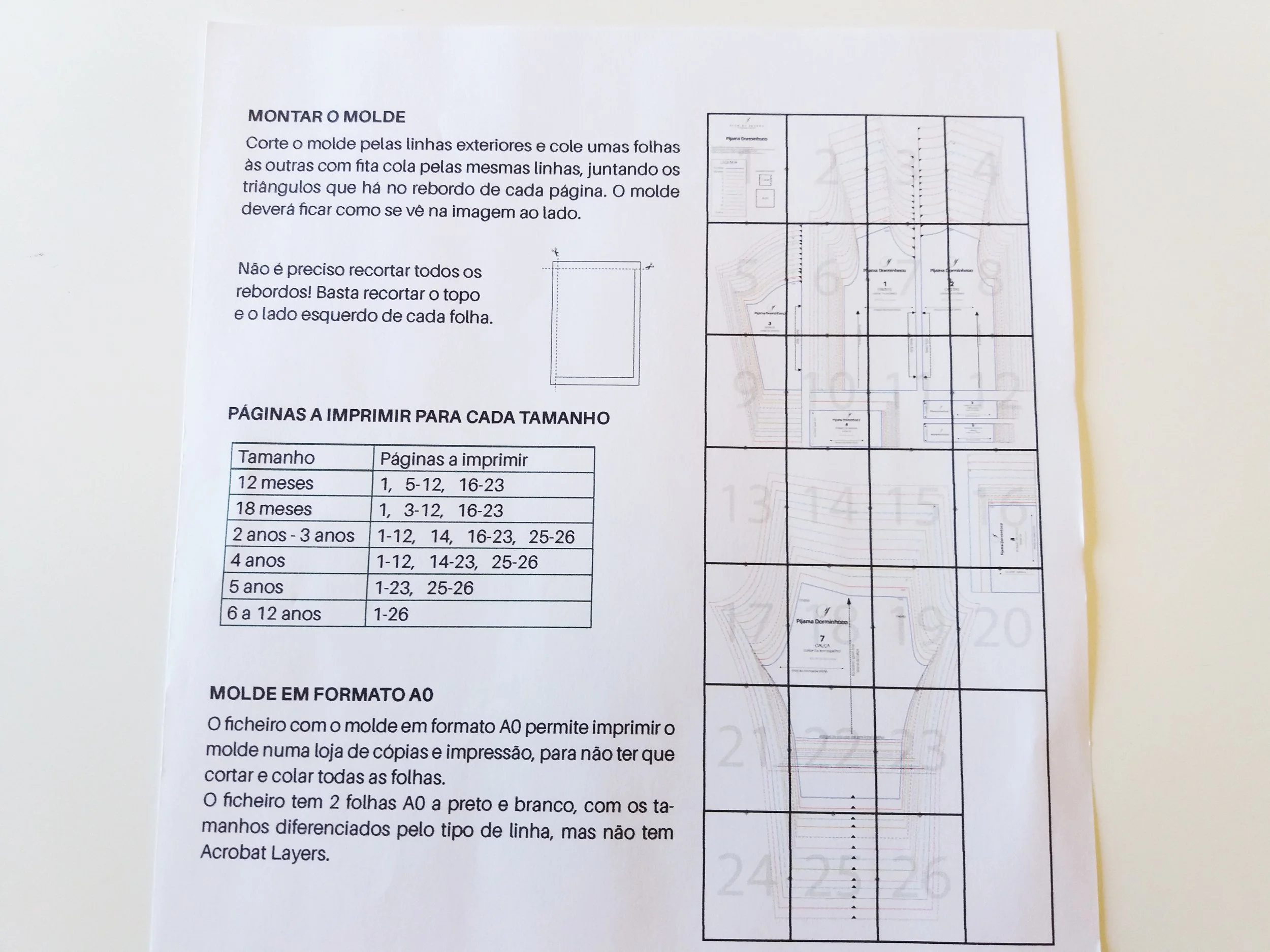 Como imprimir e montar um molde em pdf — Suco by Susana