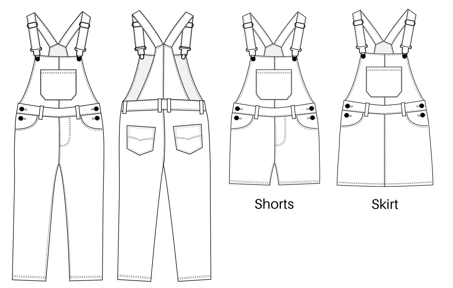 Degas Dungarees sewing pattern — Suco by Susana