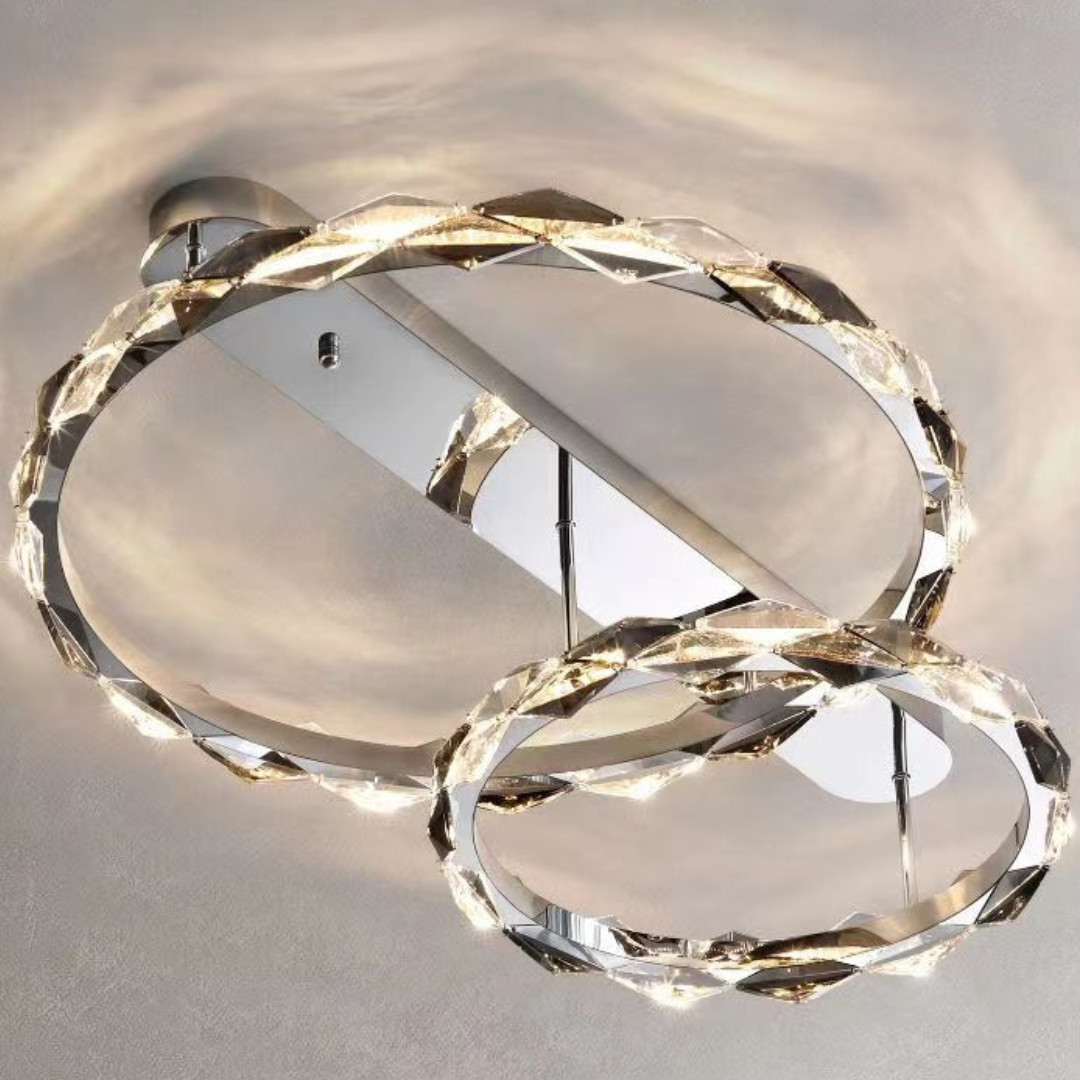 2-Ring Crystal Flush Mount — Lighting Paradise Trinidad