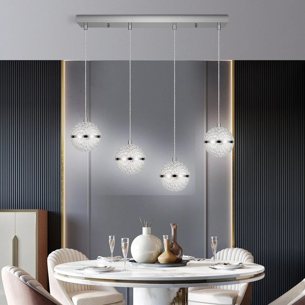 Crystal Orb LED Pendant Light - 4 Light — Lighting Paradise Trinidad