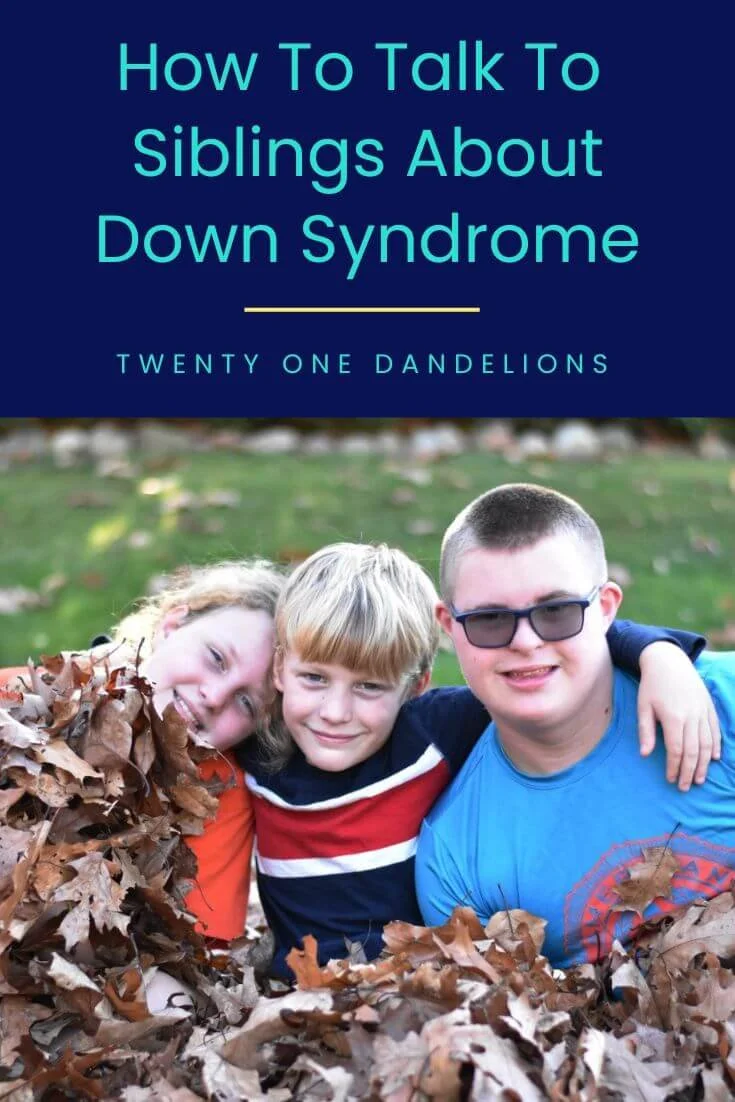 How To Talk To Siblings About Down Syndrome — Twenty One Dandelions