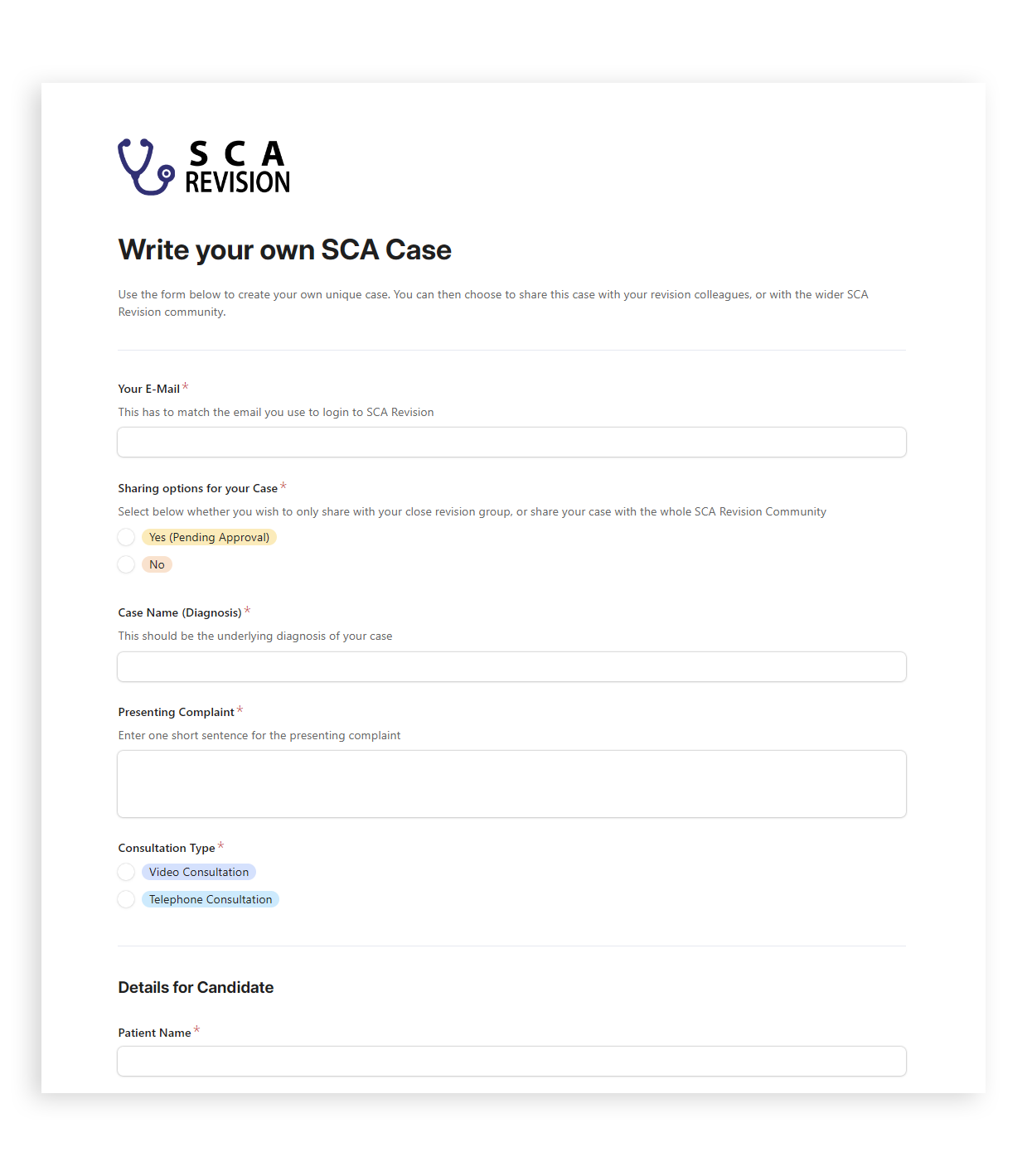 Services 2 — MRCGP SCA Exam Revision Cases