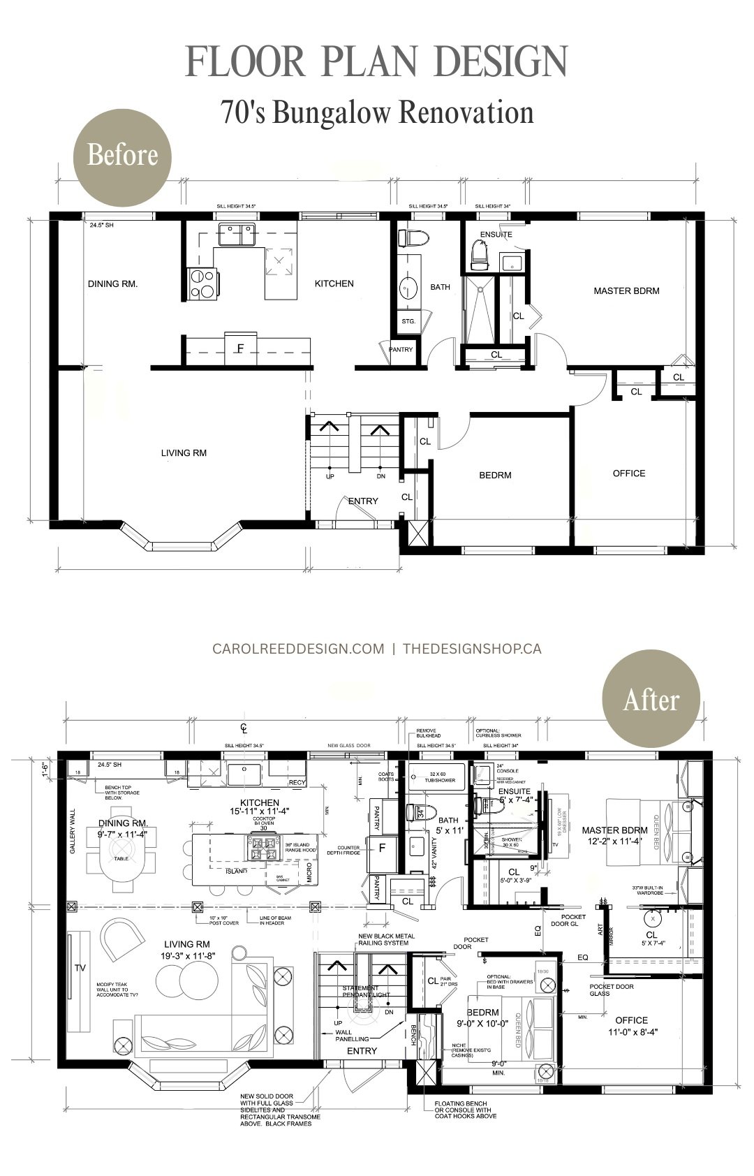 Floor Plan Design: 3 Before & After Floor Plan Transformations — the ...