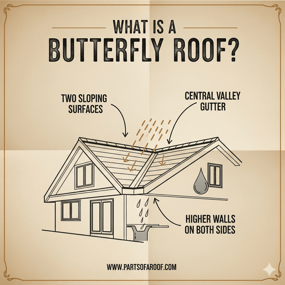 What is a Butterfly Roof ? — PARTS OF A ROOF