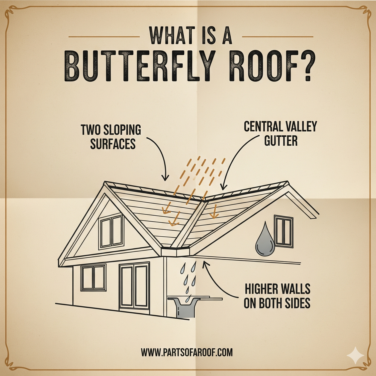 What is a Butterfly Roof ? — PARTS OF A ROOF