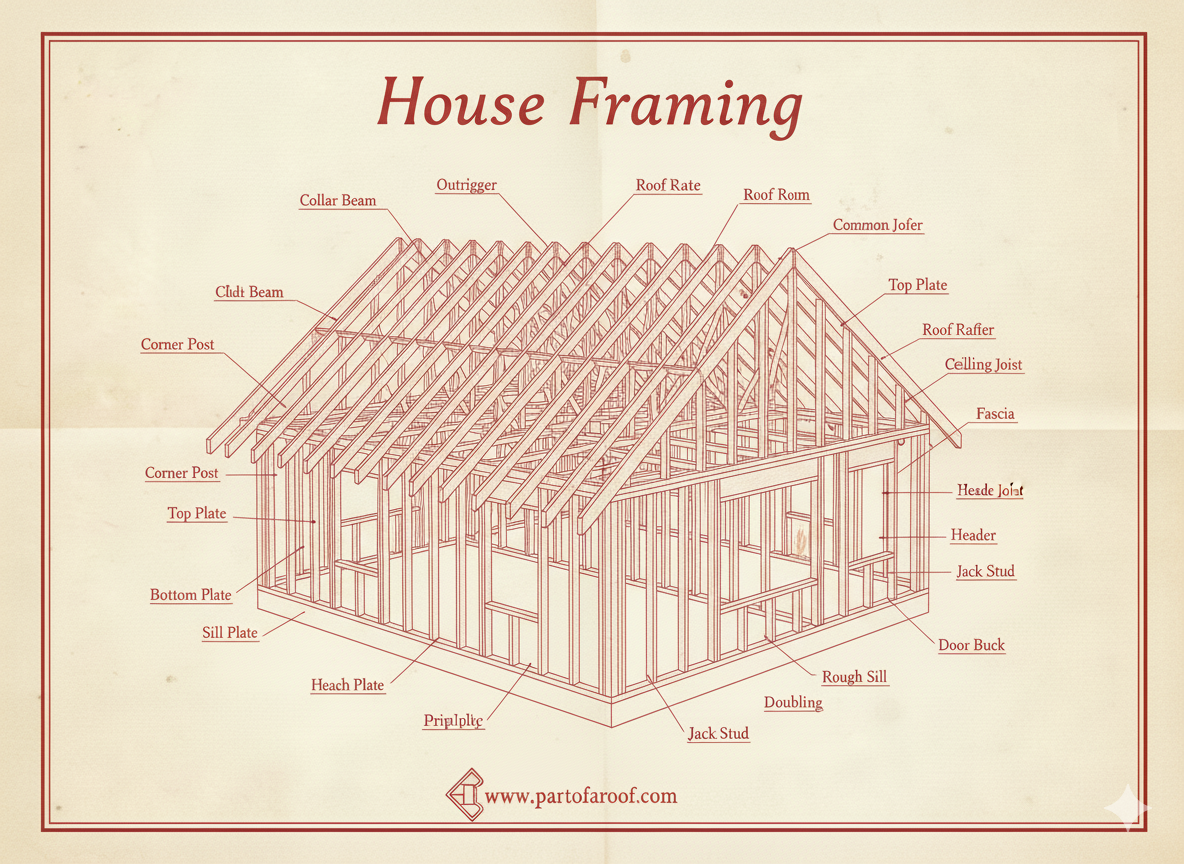 The Parts of a roof: Roofing diagrams, components, elements, pieces ...