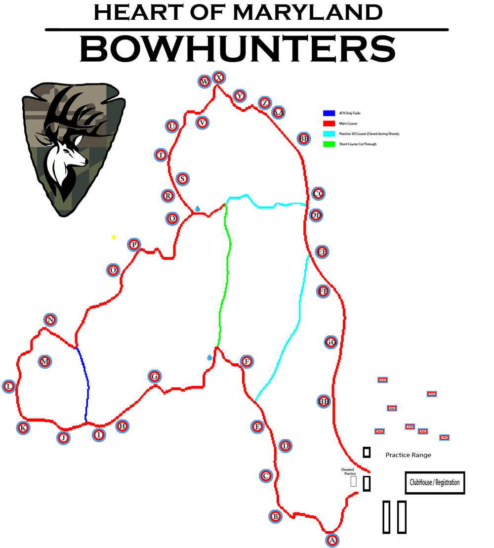 COURSE MAP — HEART OF MARYLAND BOWHUNTERS
