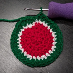 Easy Crochet Watermelon Plushie Keychain — Scarlet Stitch Studios
