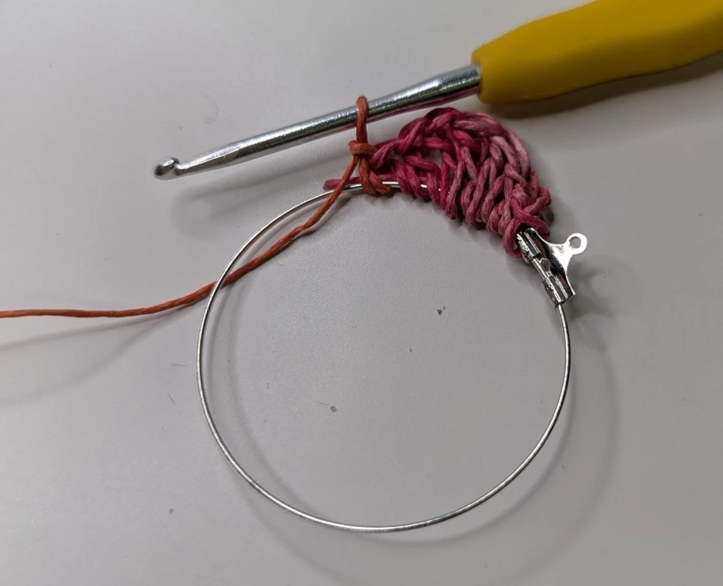 Crochet Hoop Earrings- Hemptique Collab — Scarlet Stitch Studios