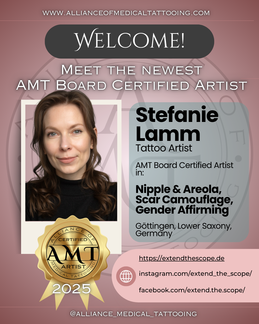 Welcome New Board-Certified AMT Artist: Stefanie Lamm — AMT