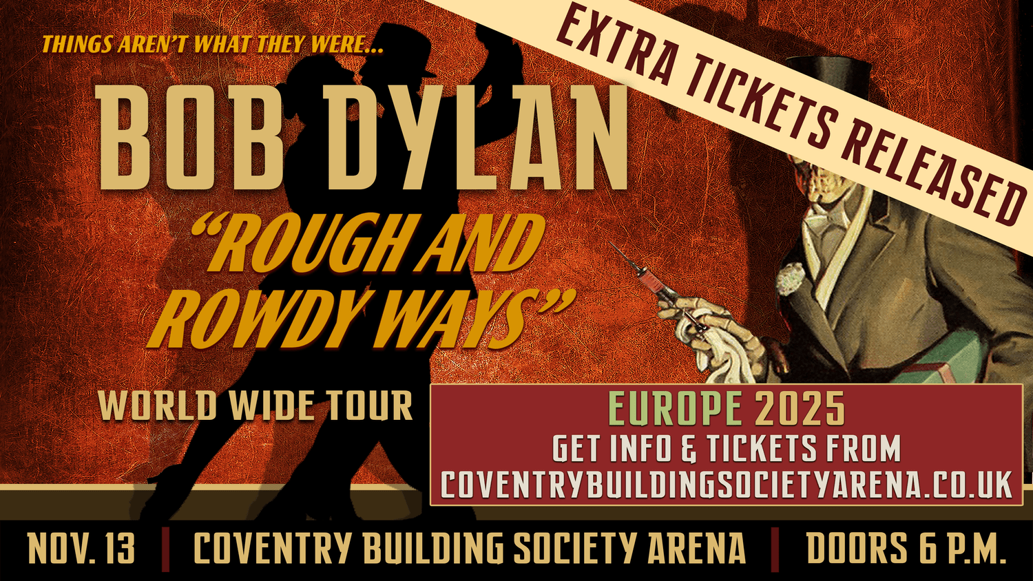 Bob Dylan “Rough and Rowdy ways” world wide tour — Coventry Building ...