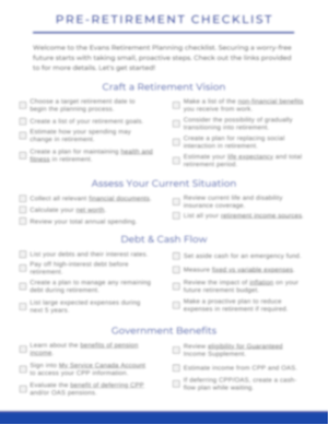 Retirement Checklist - Evans Retirement Planning
