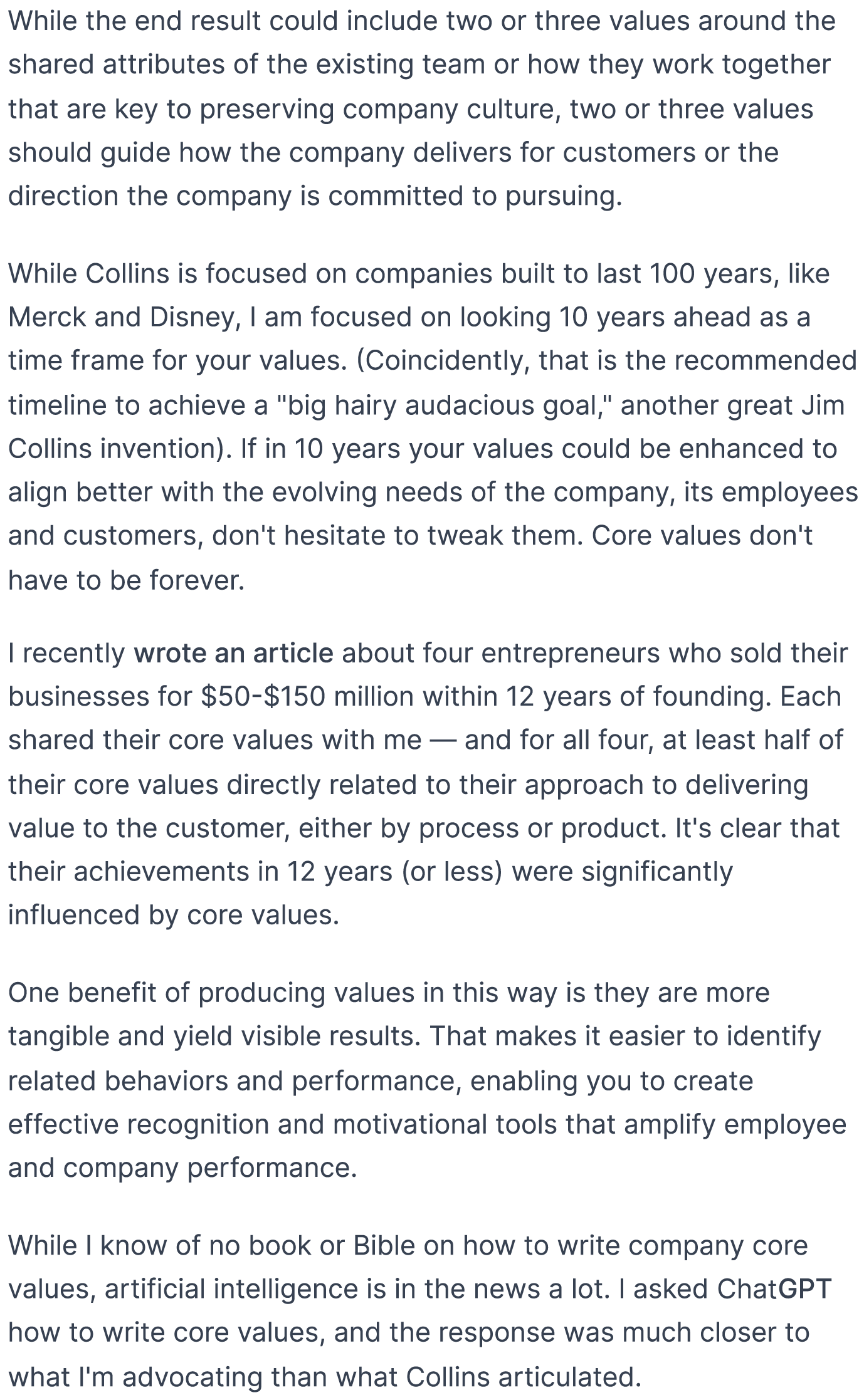 Why Jim Collins is Wrong About How to Create Core Values — Real Simple ...
