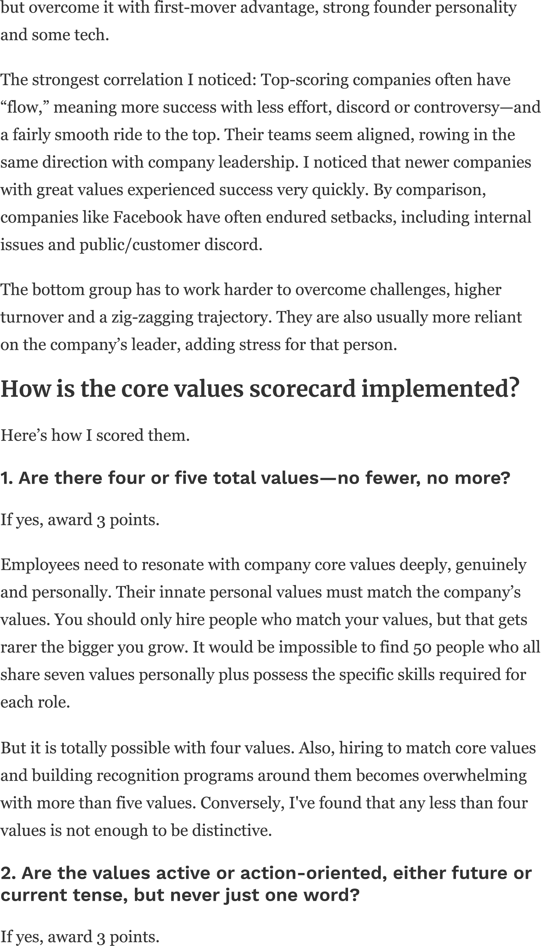 Core Value Scorecard: How Does Your Company Stack Up? — Real Simple ...