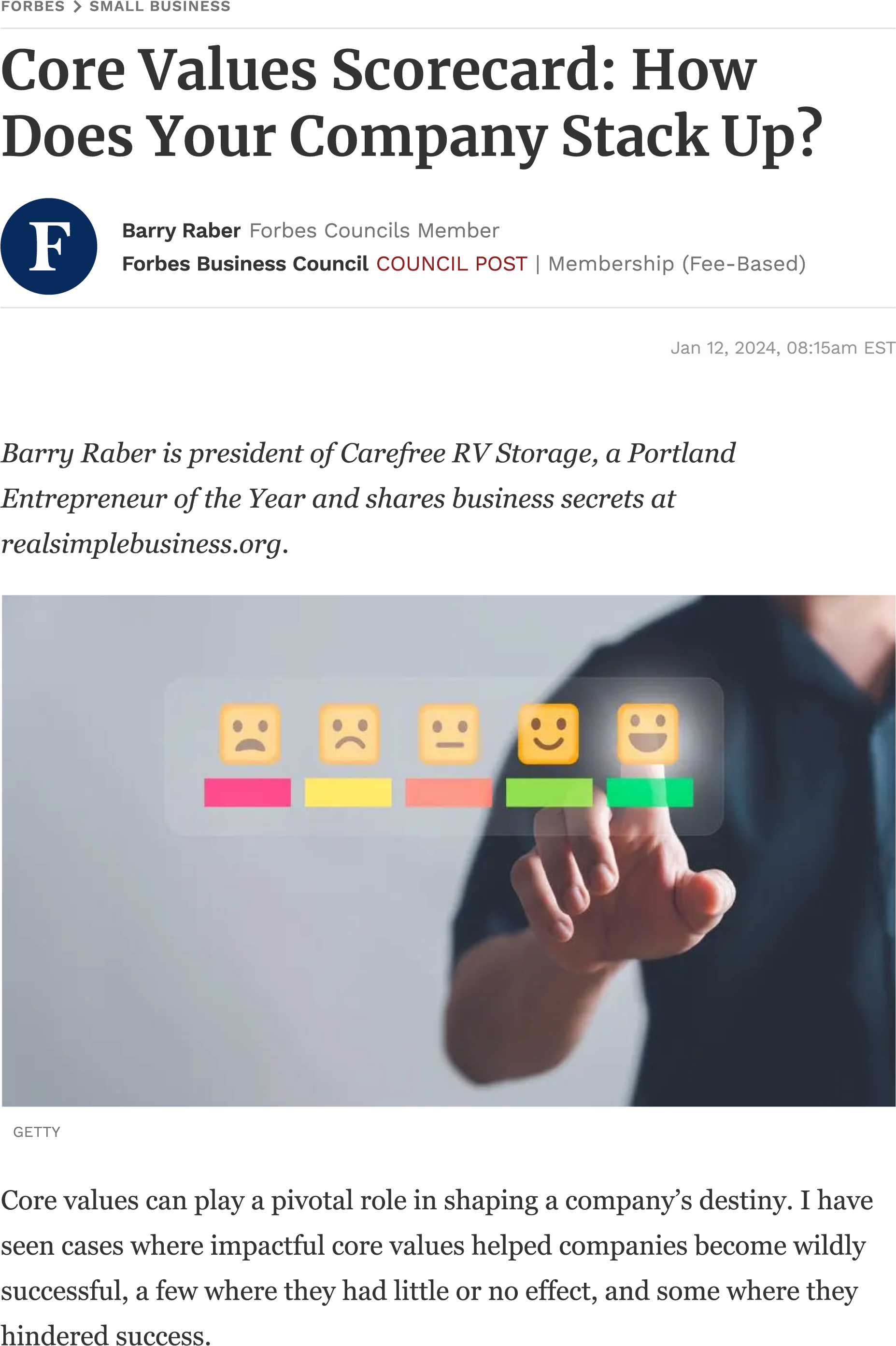 Core Value Scorecard: How Does Your Company Stack Up? — Real Simple ...