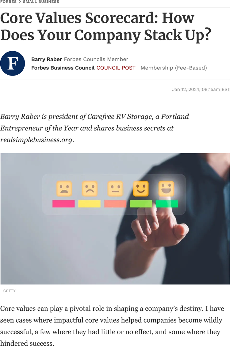 Core Value Scorecard: How Does Your Company Stack Up? — Real Simple ...