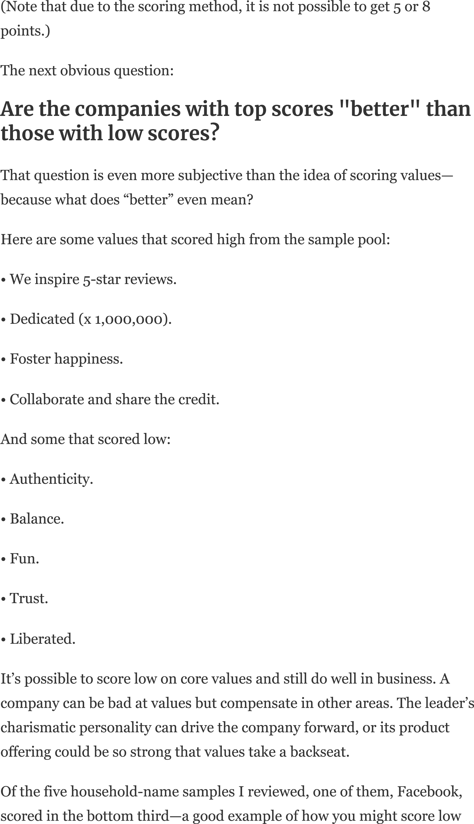 Core Value Scorecard: How Does Your Company Stack Up? — Real Simple ...
