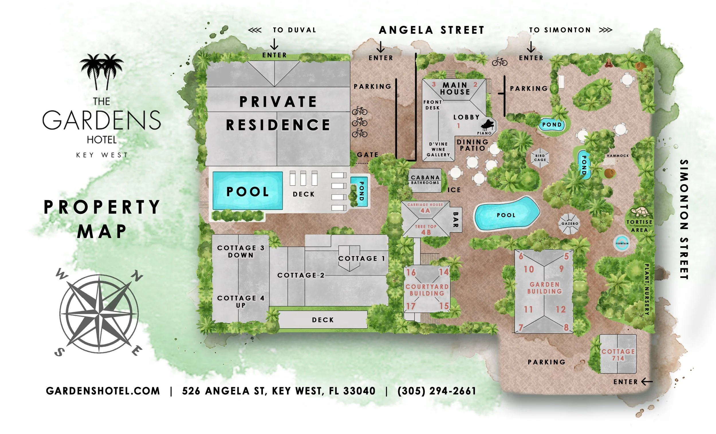 Property Map — The Gardens Hotel Key West