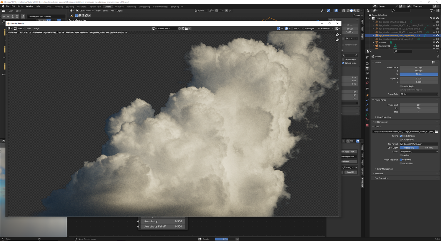 Houdini Cloud Simulation Course — Break Your Crayons