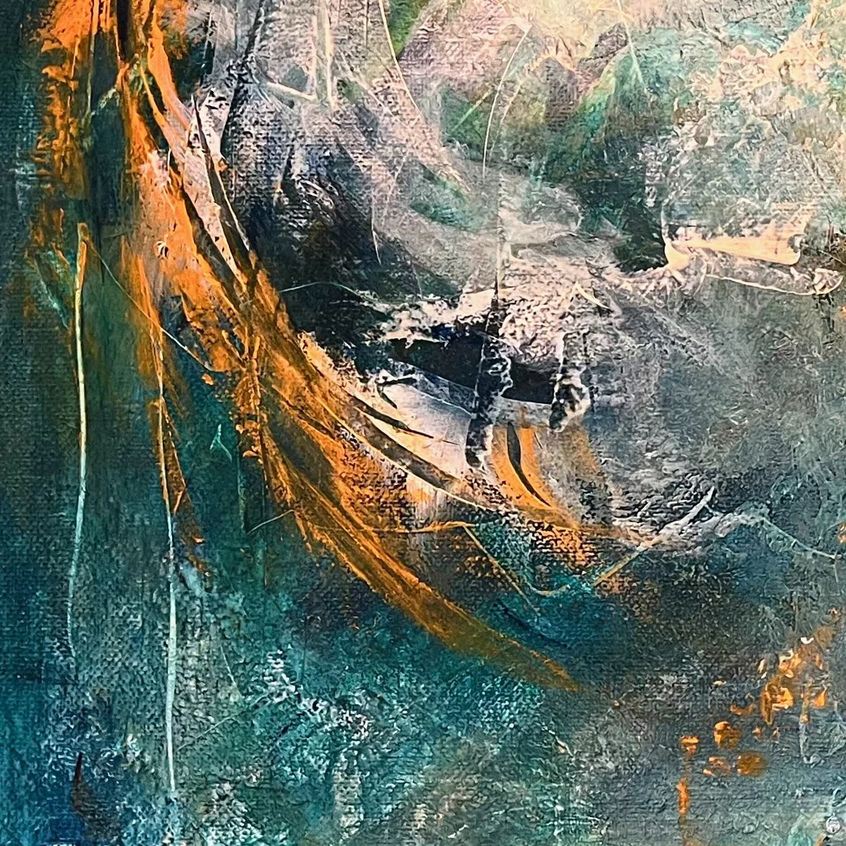 "Out of Nothing" colourful abstract painting to light up your room ...