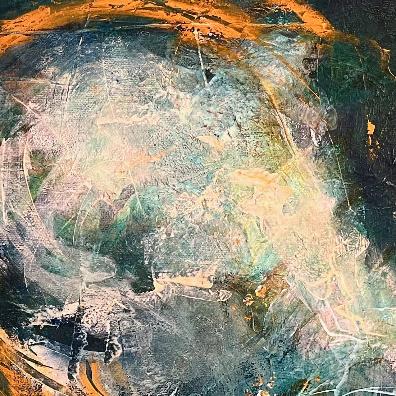 "Out of Nothing" colourful abstract painting to light up your room ...