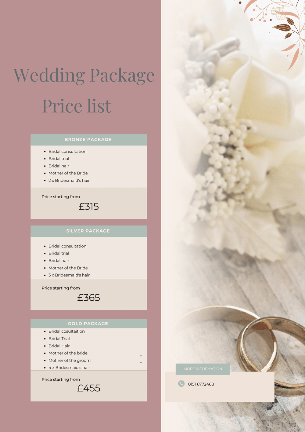 Wedding Packages: Crafting Unforgettable Moments with — Rusa Hairdressing