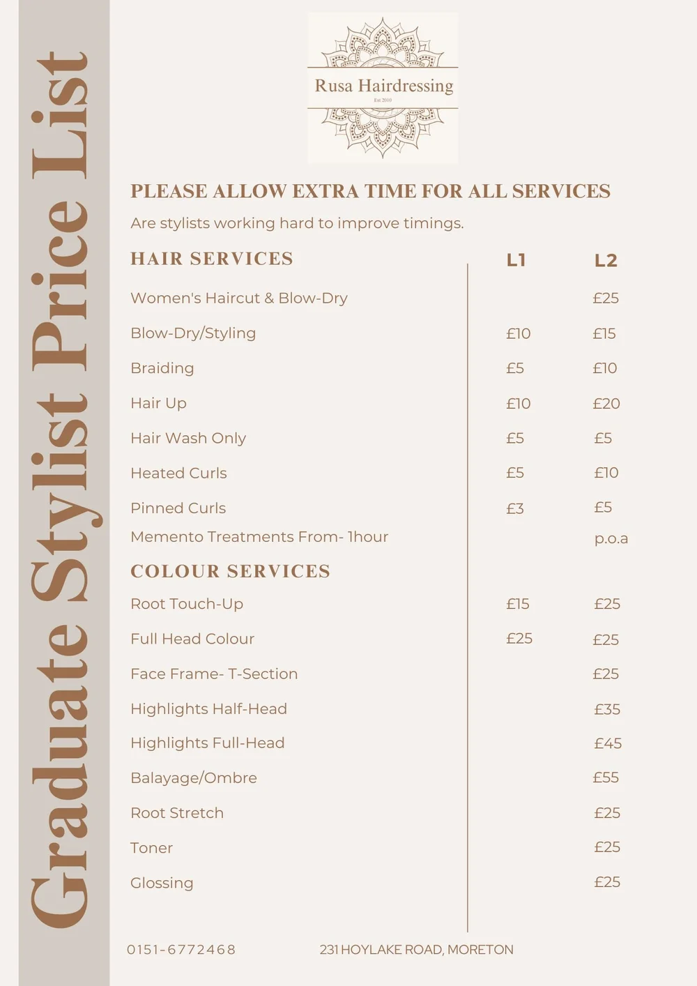 Exceptional Services- Extraordinary Value: Our Prices Explained — Rusa ...