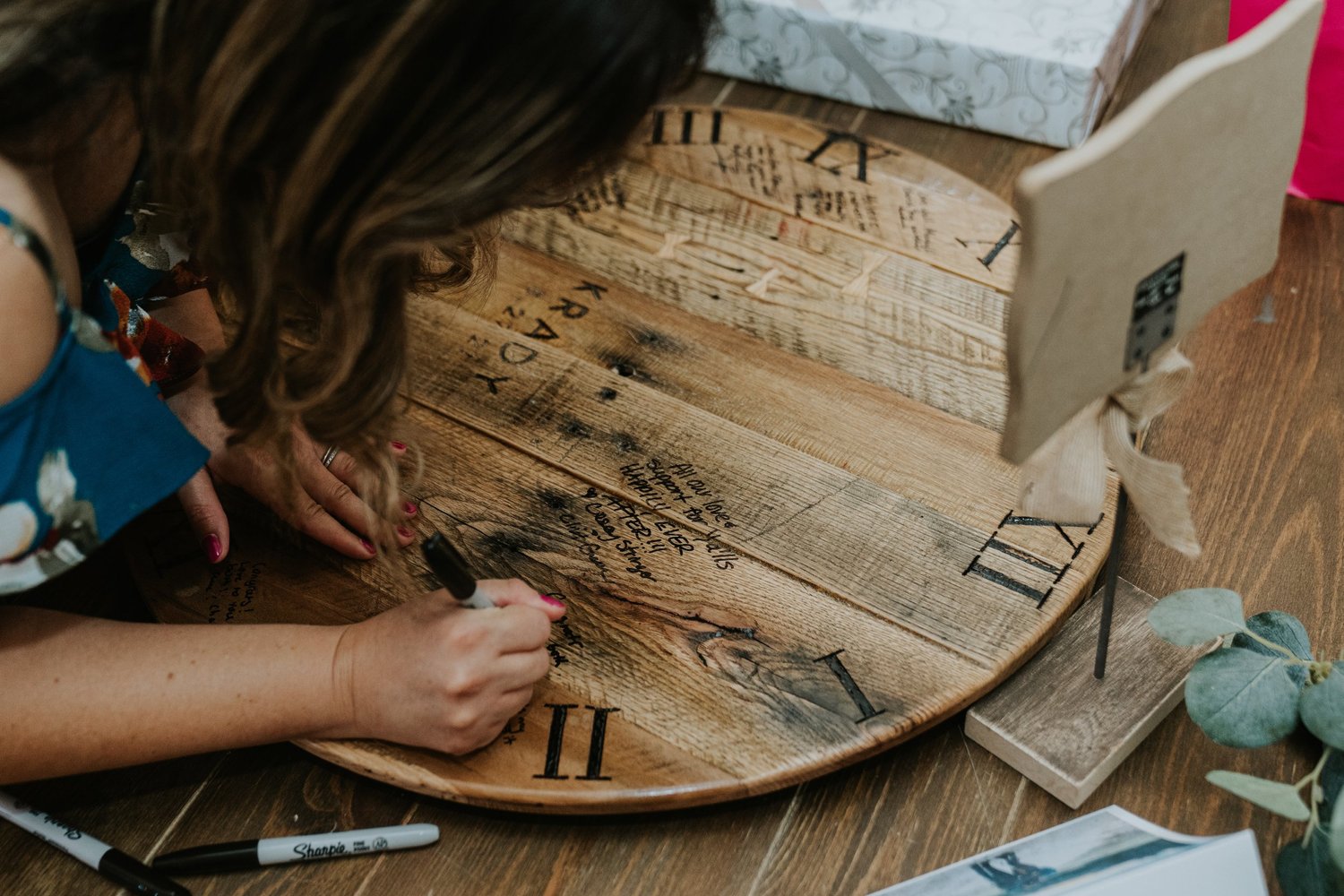 Personalized Wedding Guest Book/Clock — Brass Wolf Workshop