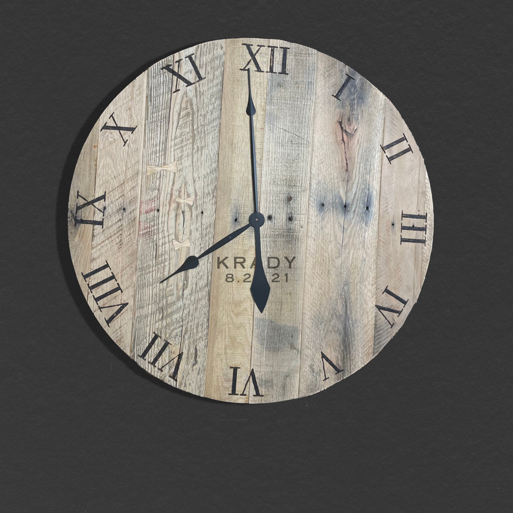 Personalized Wedding Guest Book/Clock — Brass Wolf Workshop