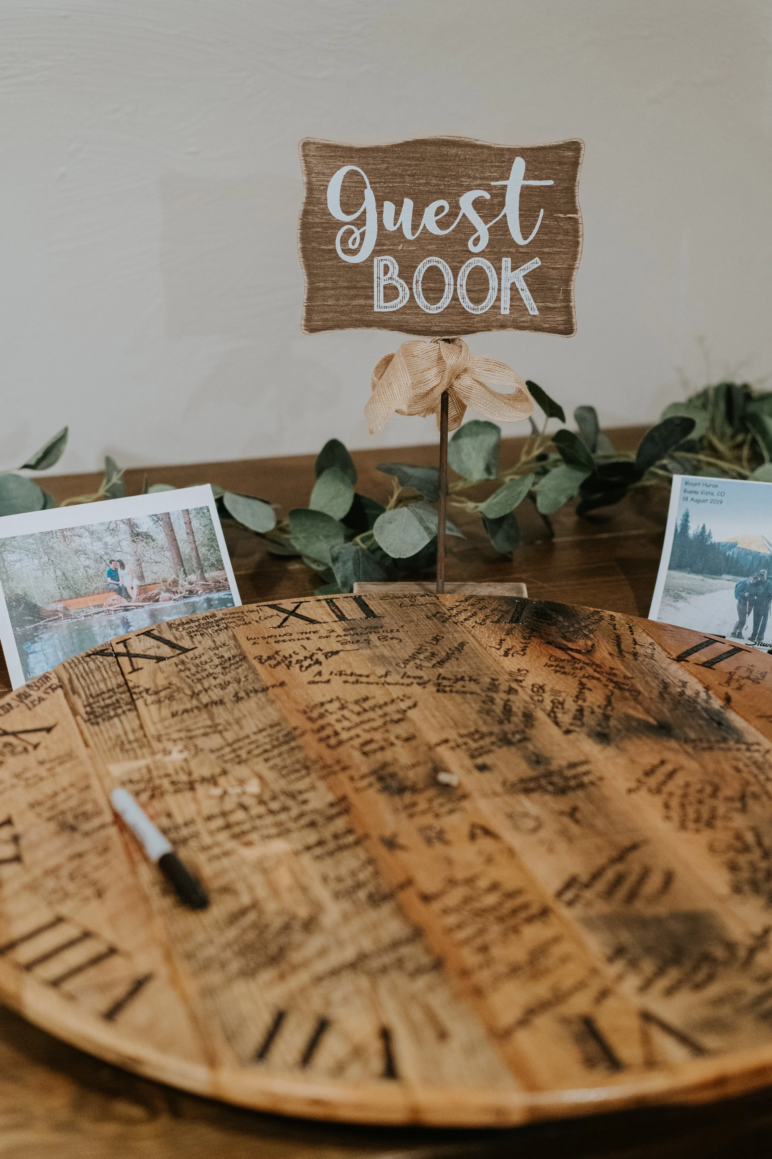Personalized Wedding Guest Book/Clock — Brass Wolf Workshop