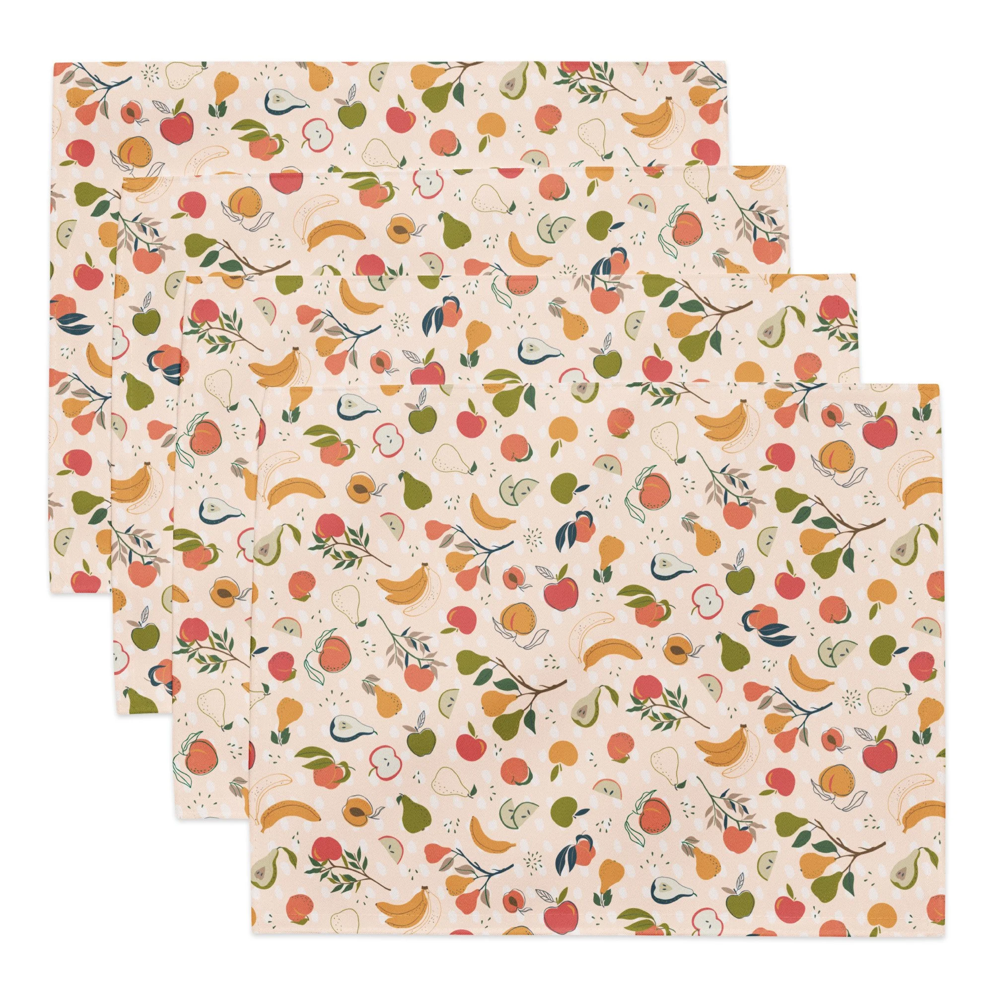 Placemat Set - Fruit Salad Design — Bobsled Design Co.