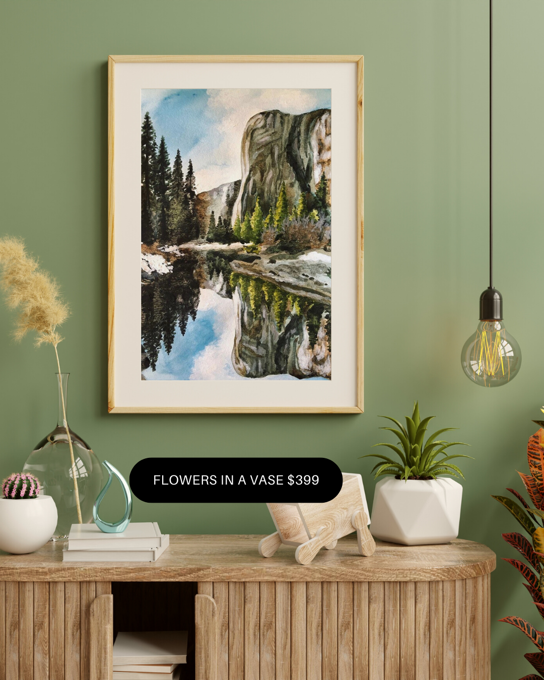Yosemite National Park Watercolor Art Print - Tunnel View — Kendra ...
