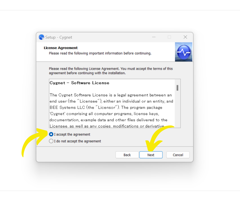 Cygnet Set Up — BEE Medic