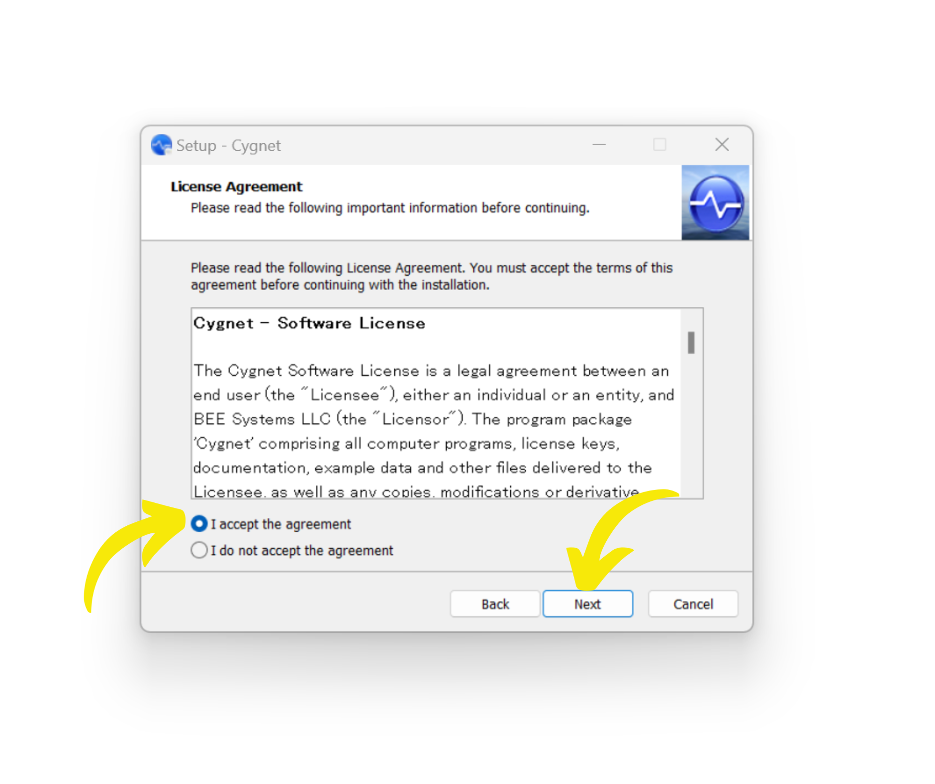 Cygnet Set Up — BEE Medic