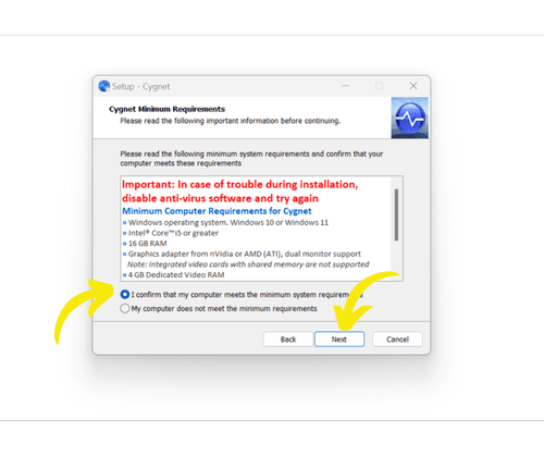 Cygnet Set Up — BEE Medic