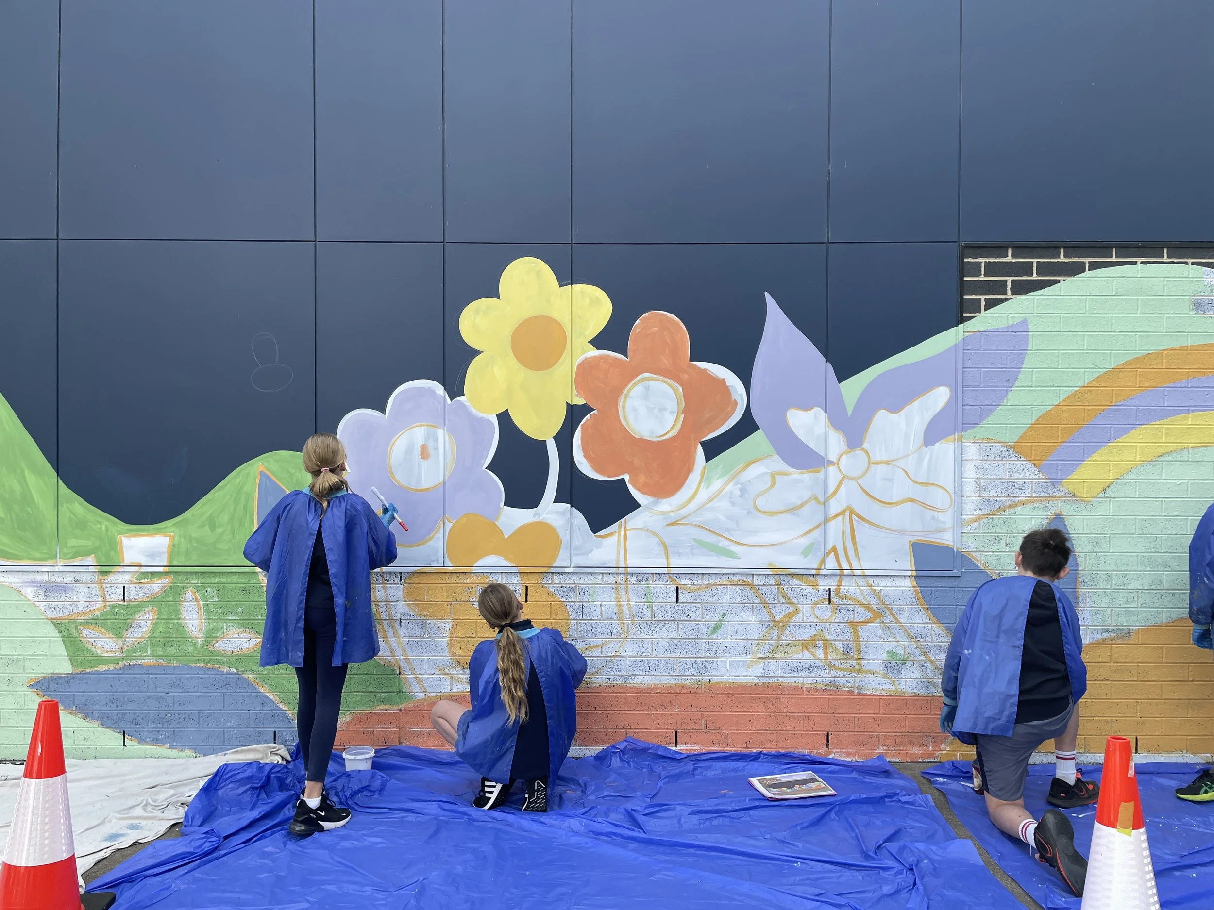 Collaborative Kids Mural — Angharad
