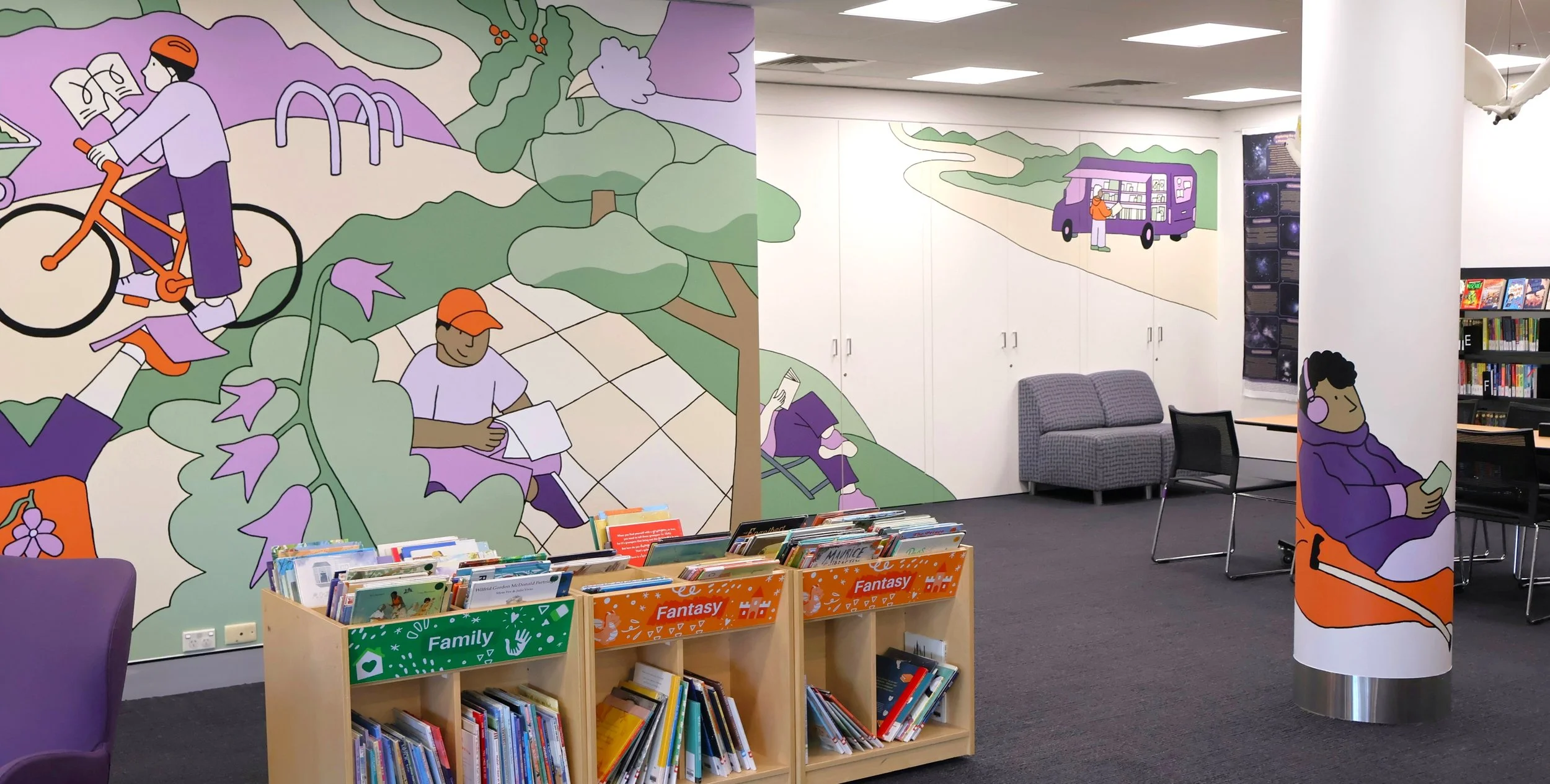 Illustrations and Mural for Wagga Wagga City Library — Angharad Neal ...