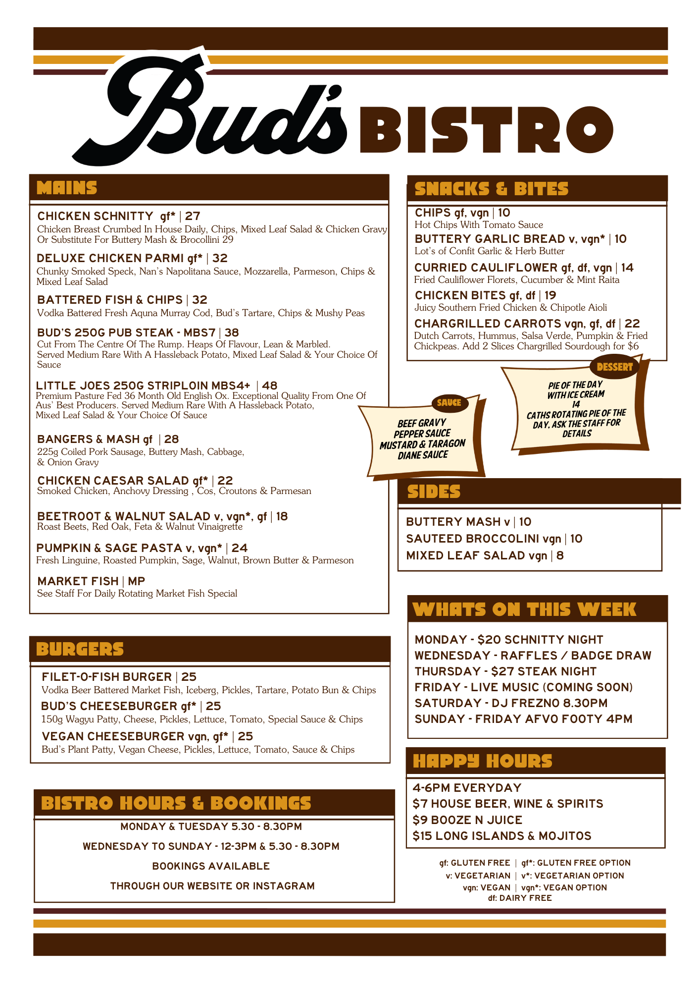 Buds Tavern Menu: Warm Hospitality, Served Ice Cold in Huskisson, NSW ...