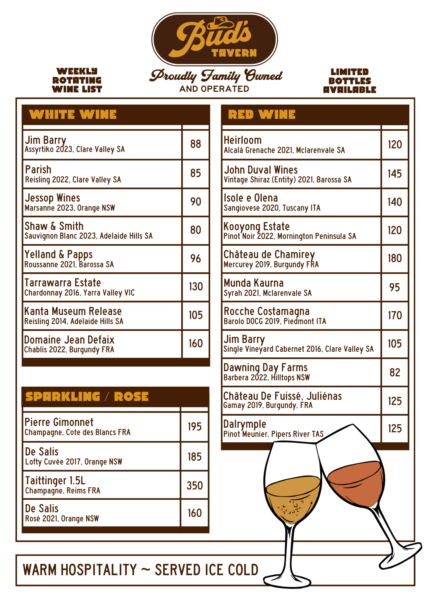 Buds Tavern Menu: Warm Hospitality, Served Ice Cold in Huskisson, NSW ...