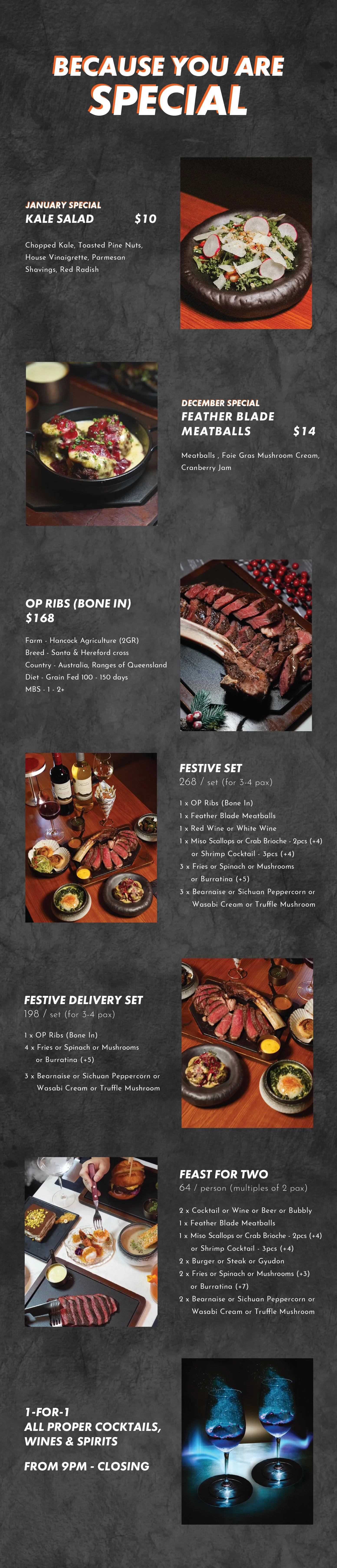 Specials — The Feather Blade Steakhouse & Seafood Bar