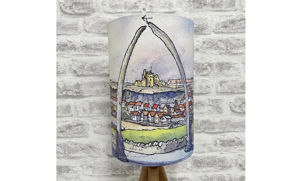 Whitby whale bones lampshade — Matty Burnham Art