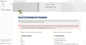 Use Our Free Airbnb Guidebook Template — The Host Co