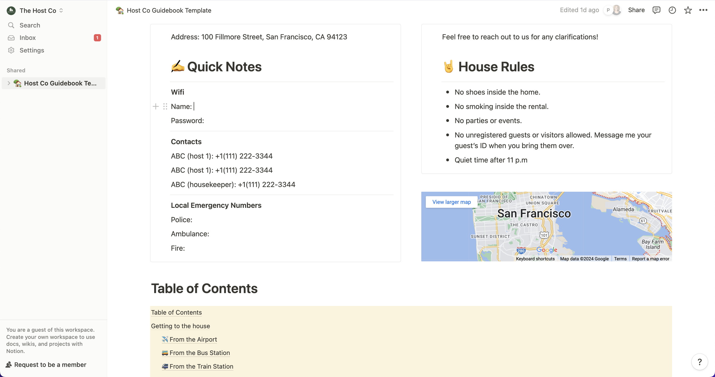Use Our Free Airbnb Guidebook Template — The Host Co