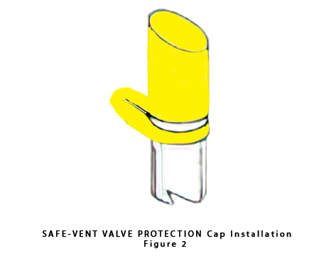 SAFE-VENT Valve Protection Weather Cap PSV Yellow Weather Caps Ready to ...