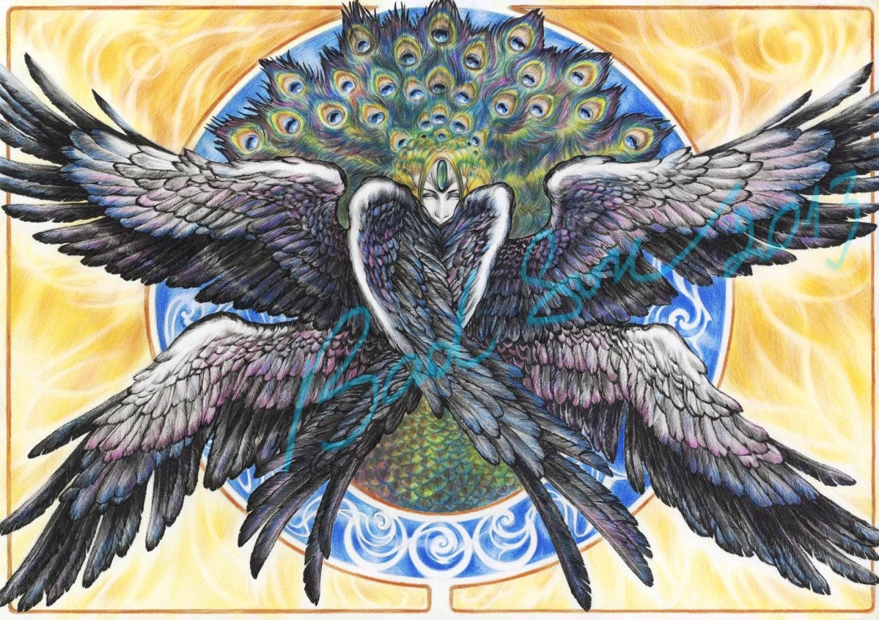Melek Taus The Peacock Angel Yezidi Tradition — Dark ChamberZ Temple of ...
