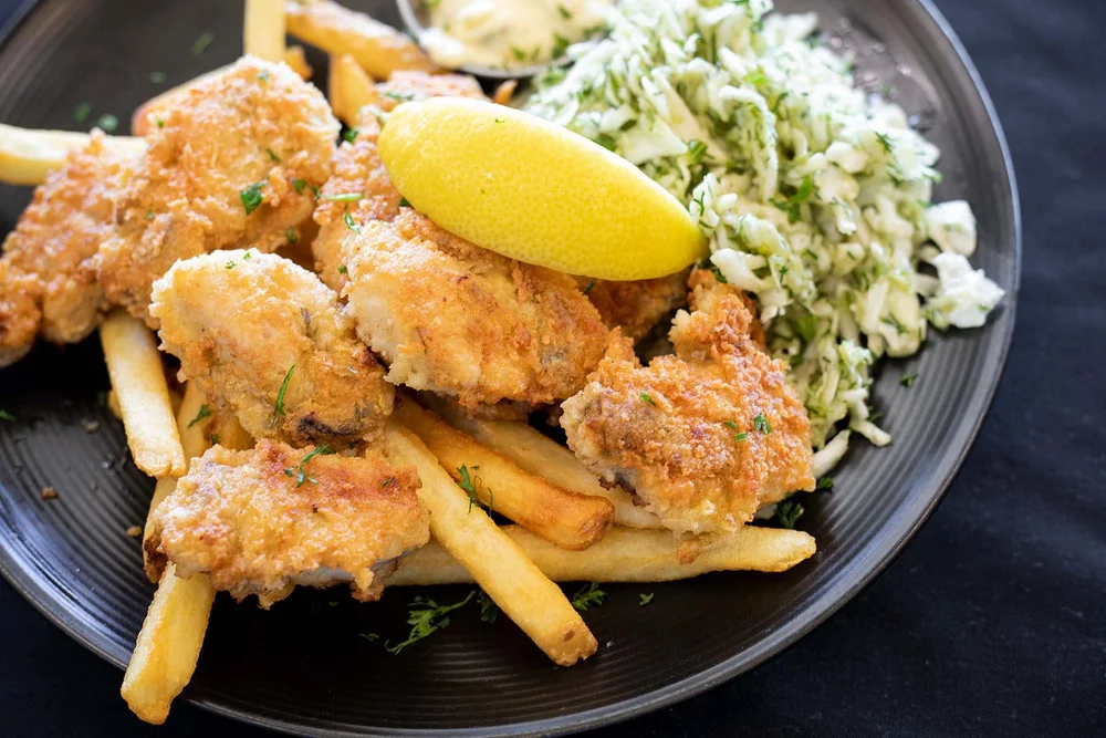 Pan Fried Oysters Dinner — Local Ocean