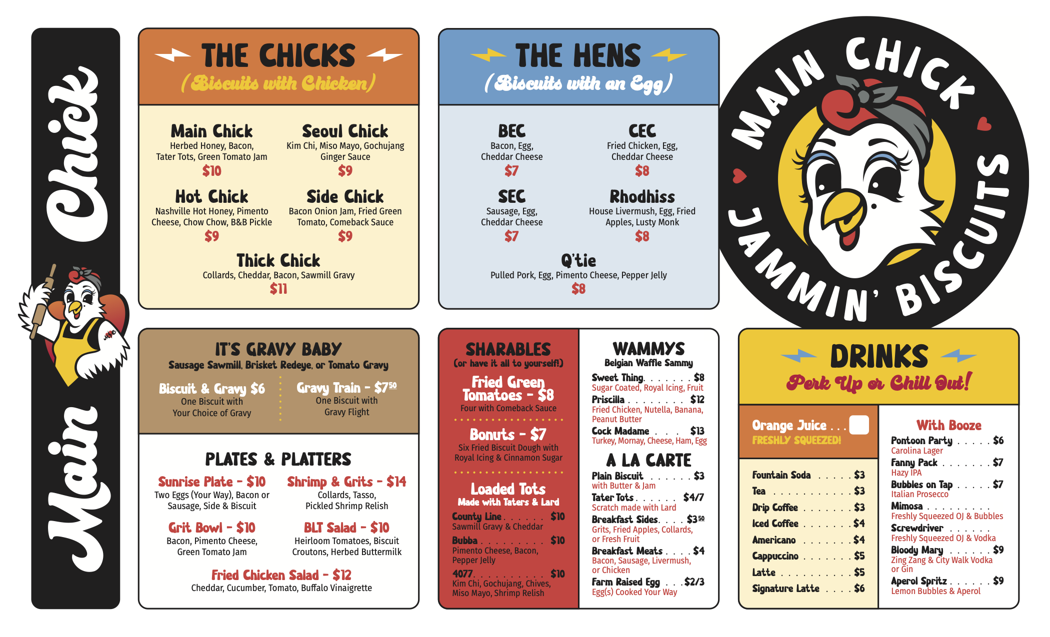 Our Menu — Main Chick Jammin' Biscuits